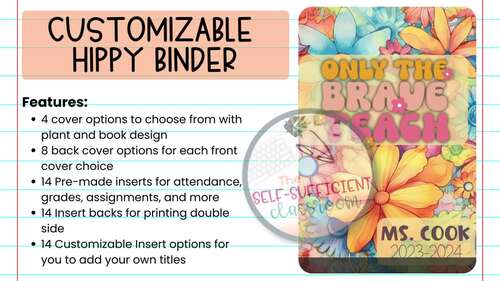 Groovy Teacher Binder Covers & Inserts by The Self-Sufficient Classroom