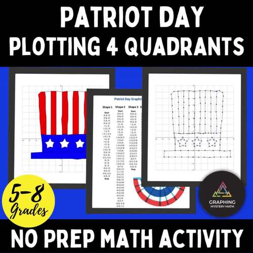 Veterans Day Graphing Mystery Picture Plotting 4 Quadrants On a ...