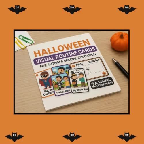 Halloween Visual Routine Cards for Autism, Special Education, SEN ...