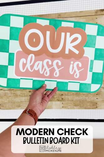 Modern Check Back To School Bulletin Board Kit by Ashley McKenzie