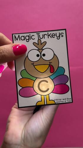 Thanksgiving Magic Turkeys Flashlight Reveal Preschool, Pre-K, Kindergarten