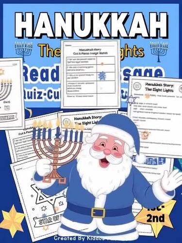 Christmas Chanukah/Hanukkah Reading Comprehension Passage Activities ...