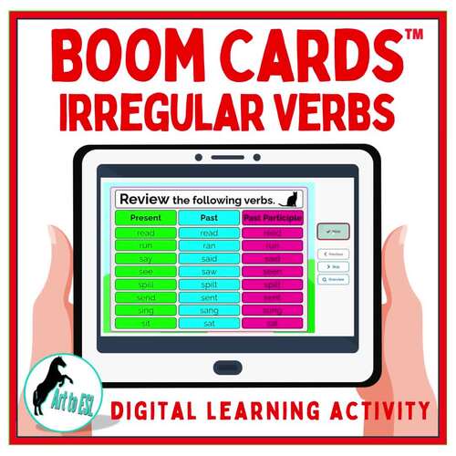 Irregular Verbs Set 4 - BOOM CARDS™ ESL by Art to ESL | TPT