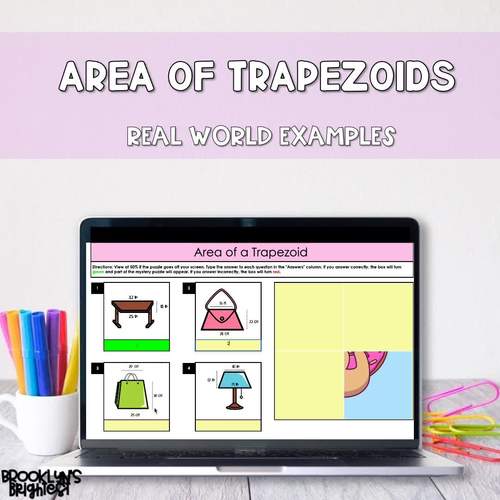 Real World Area of a Trapezoid Google Sheets™ Mystery Puzzle | TPT