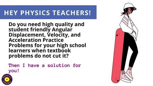 Angular Motion Velocity & Acceleration Worksheets Bundle for High ...