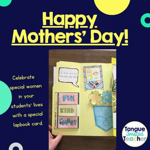 Mothers Day Card Lapbook Keepsake for Important Females | TPT
