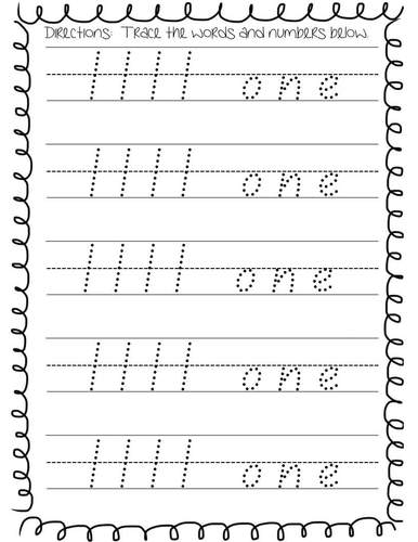Number Writing Practice 1 - 10 for Early Learners by Raising Caterpillars