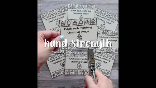 Hole Punch Cards: Fine Motor Activity [Christmas theme] by OTResources