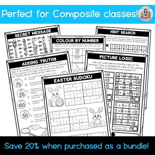 Australian Easter Bundle – Literacy & Math Activities for Grades 3–4
