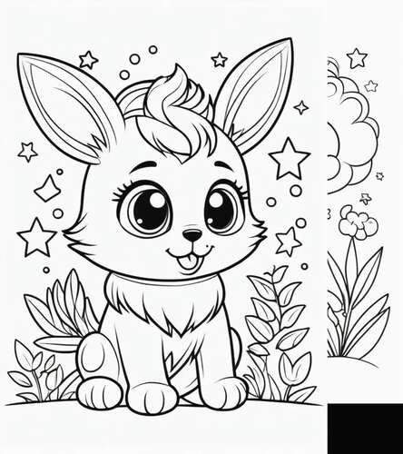 Cute Kawaii Animals Coloring Pages, Winter Coloring Pages in New Year