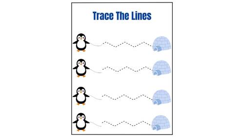 TRACE THE LINES EXERCICES/ TRACE THE LINES WORKSHEET | TPT