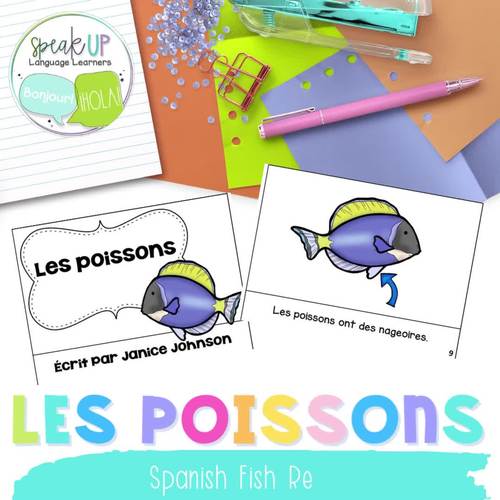 Les poissons French Fish Animal Classification Reader Print & Boom Cards