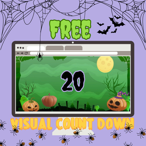 Halloween Countdown Visual Timer | 20 Count Classroom Management ...