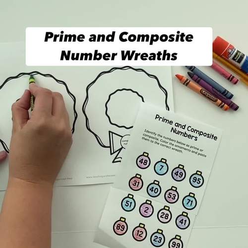 Prime and Composite Numbers Practice Christmas Theme | TPT