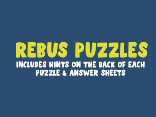 40 Rebus Puzzles with Answers | Brain Teasers | Printable Picture Puzzles