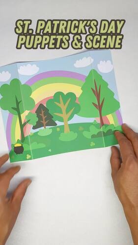 St. Patrick's Day Rainbow Scene and Leprechaun Puppet by Craftytopia ...