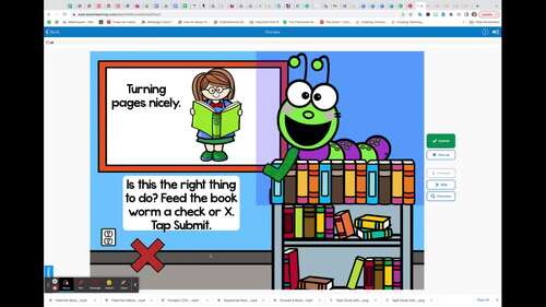 Book Care -- Feed the Book Worm BOOM Cards™ by Little Library of Learning