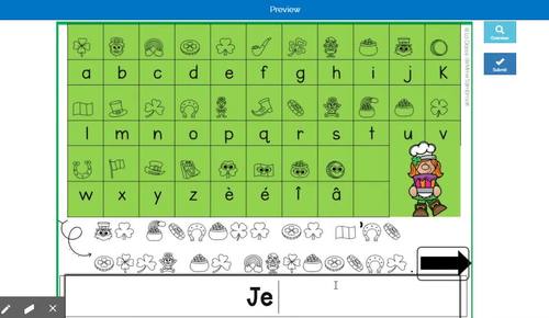 French Boom Cards I Secret Code Word Work I St. Patrick's Day Edition