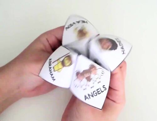 Lazarus and the Rich Man Bible Cootie Catcher Craft for Sunday School