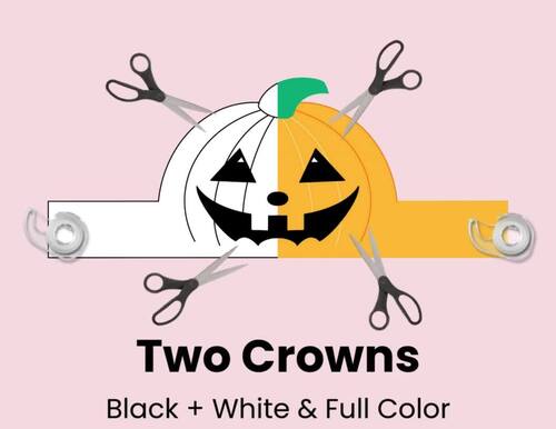 Pumpkin Crown / Party Hat / Mask / Costume / Animal / Headband ** Two ...