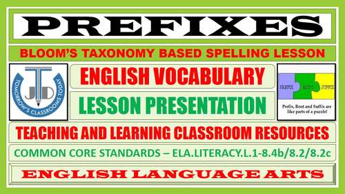 PREFIXES: TEACHING AND LEARNING RESOURCES - BUNDLE by JOHN DSOUZA