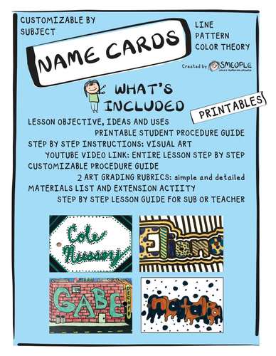 NAME CARDS: Student engagement by Smeople | TPT