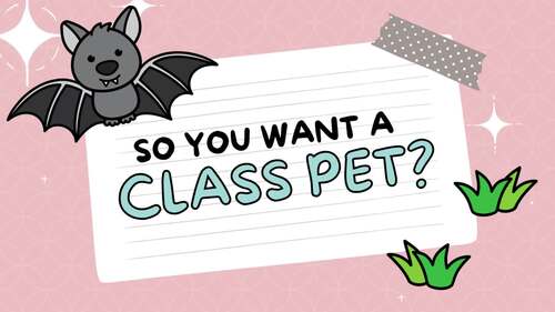Bat Class Pet Journal *Editable by Ms. Jenessa's Desk | TPT
