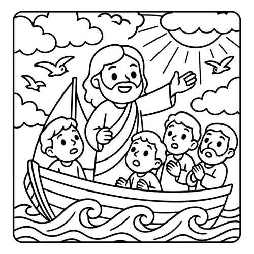 Bible Stories Coloring Pages | 45 Christian Bible Story Designs for Kids