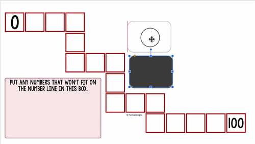 Counting to 100, sequencing numbers within 100, and place value game