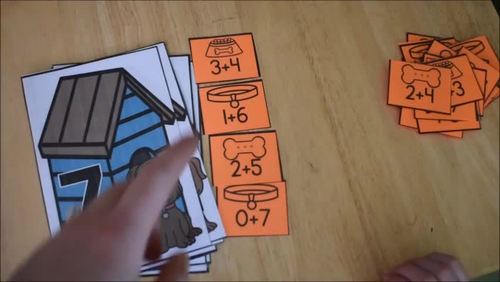 Addition to 10 Center | Doghouse Sorting by Fun Hands-on Learning