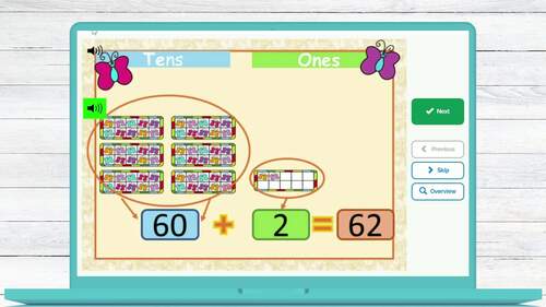 Adding Tens and Ones Spring Boom Cards by Living and Loving Primary