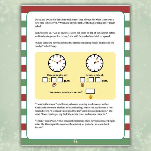 Kids Mystery Game, Detective Game, Mini Escape Room, Christmas Mystery ...