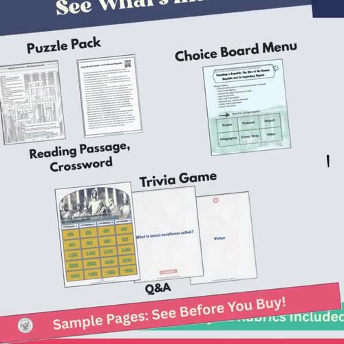 HSS 6.7.1 Bundle: The Rise of the Roman Republic and Its Legendary Figures