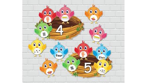 Birds Numbers Matching Activity, Preschool Math Centers, Toddler Quiet Time