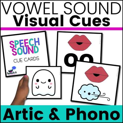 Vowel Sound Cue Cards - Apraxia - Articulation - Vowel Distortions