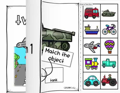 Interactive & Adaptive Book "Transportation" I See Pre-K Special education