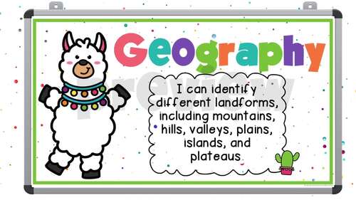 1st Grade Social Studies Landforms and Bodies of Water Activities and ...