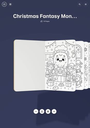 Christmas Monster Coloring Book A4 I Printable I Instant Download