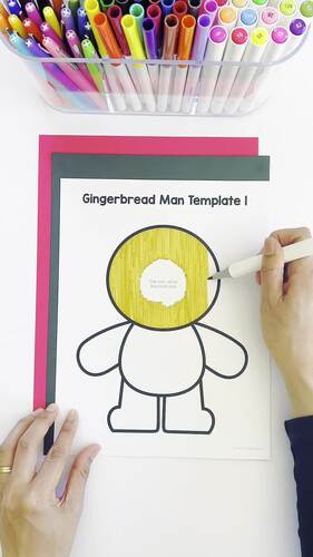 Build a Gingerbread Man Craft Christmas Winter Photo Template Bulletin ...