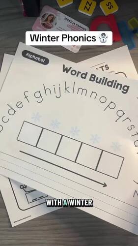 Winter & Christmas Phonics Packet LOW PREP K-2 Phonics by Farmer Loves ...