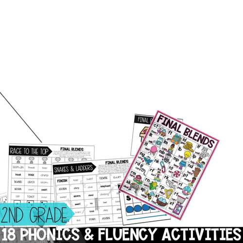 Final Blends Worksheets, Activities & Games for 2nd Grade Phonics or ...
