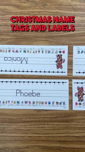 Christmas Desk Labels & Plates, Classroom Organization, Christmas ...