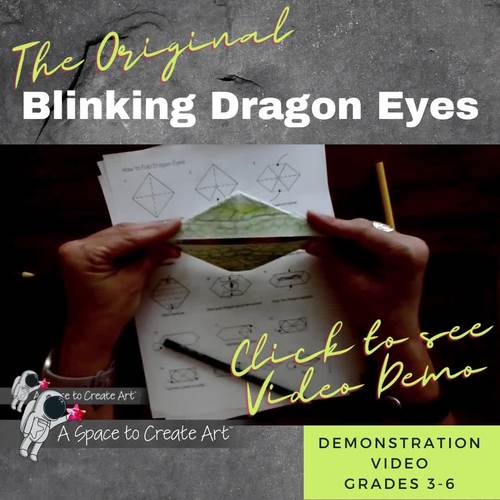 Blinking Origami Dragon Eyes - Origami Elementary Art Lesson - Middle ...