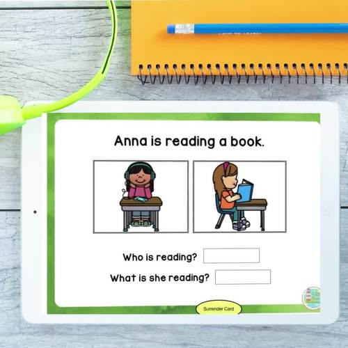 NO PRINT NO PREP | Reading Comprehension Boom Deck by Little Beacon