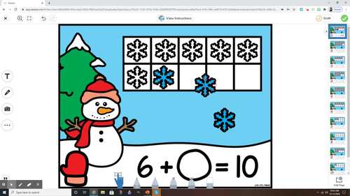 Snow-Many Ways to Make 10 for Seesaw by My Little Pandas | TPT