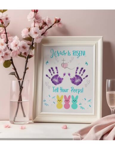 Jesus Is Risen Handprint Craft Easter Christian Kids Activity Tell Your ...