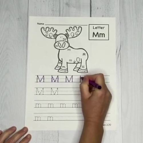 Handwriting Worksheets Alphabet Animals Letters A-Z by 4 Kinder Teachers
