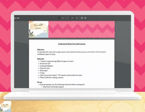 Rock Cycle Crayon Lab with Lab Procedure and Graphic Organizer | TPT