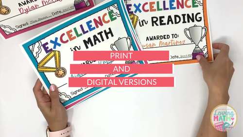 End of the Year Class Certificates Awards (EDITABLE) DIGITAL ...