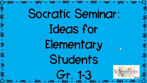 Socratic Seminar: Questions and Book Ideas by The Socratic Sister